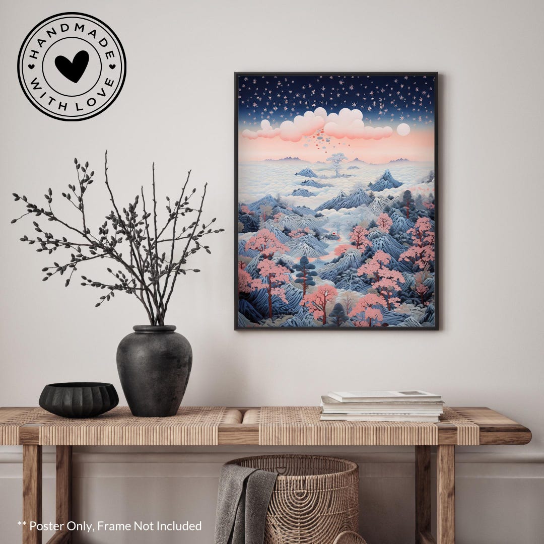 Hokusai Ukiyo-e Japanese Dreamscape Landscape Wall Art Traditional ...