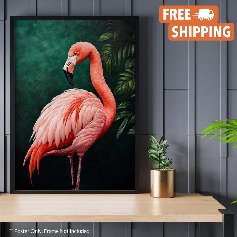 Flamingo Inspired Art - Etsy