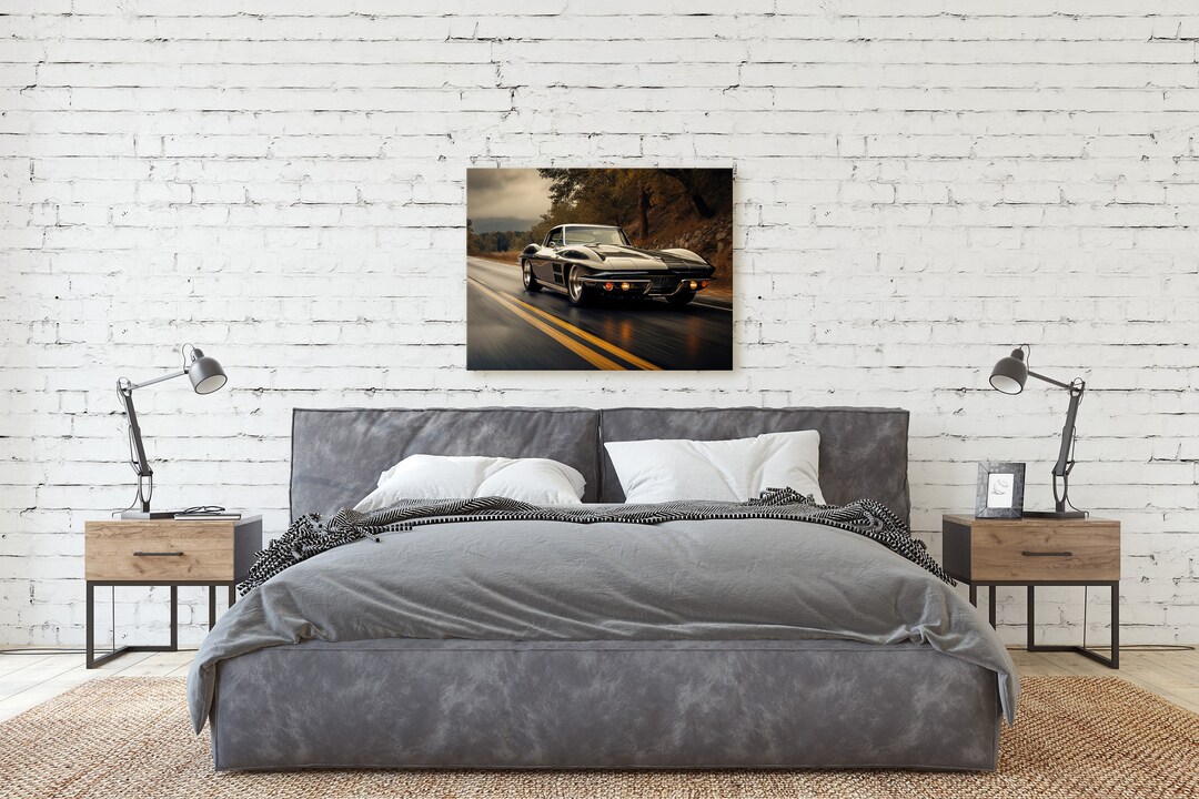 Stunning Chevrolet Corvette C2 Canvas Print, Vintage Car Art, Perfect ...