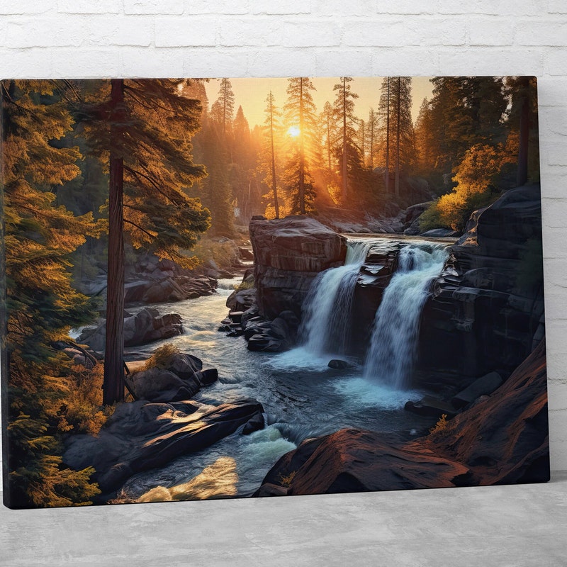 Waterfall Canvas Wall Art - Etsy