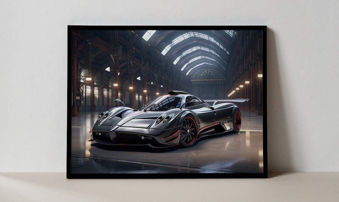 Pagani Huayra Hypercar Wall Art Framed Print Super Car Framed Art ...