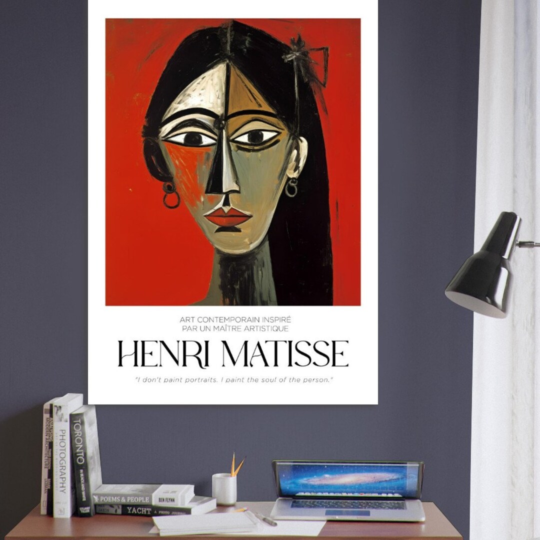 Matisse Red Exhibition Portrait Poster Artist Gallery Wall Art Museum ...