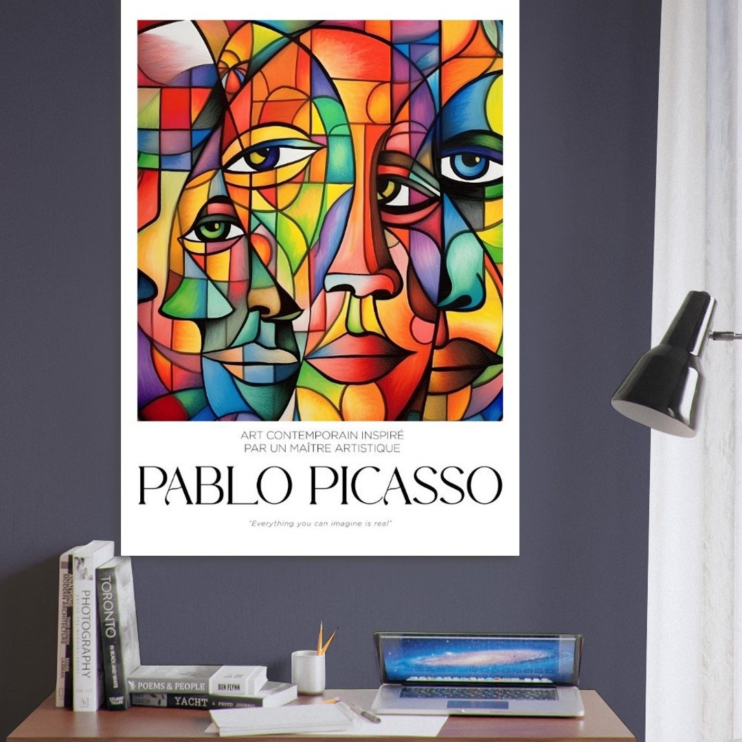 A Pablo Picasso Cubism Faces Exhibition Poster Print, Abstract Gallery ...