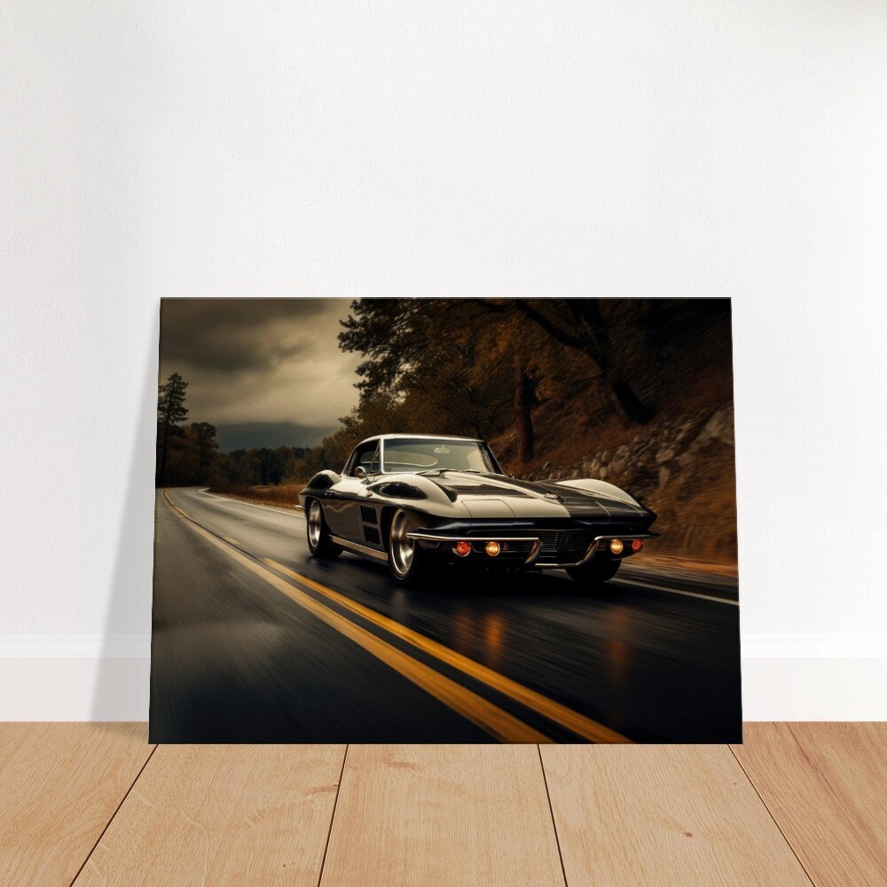 Stunning Chevrolet Corvette C2 Canvas Print, Vintage Car Art, Perfect ...