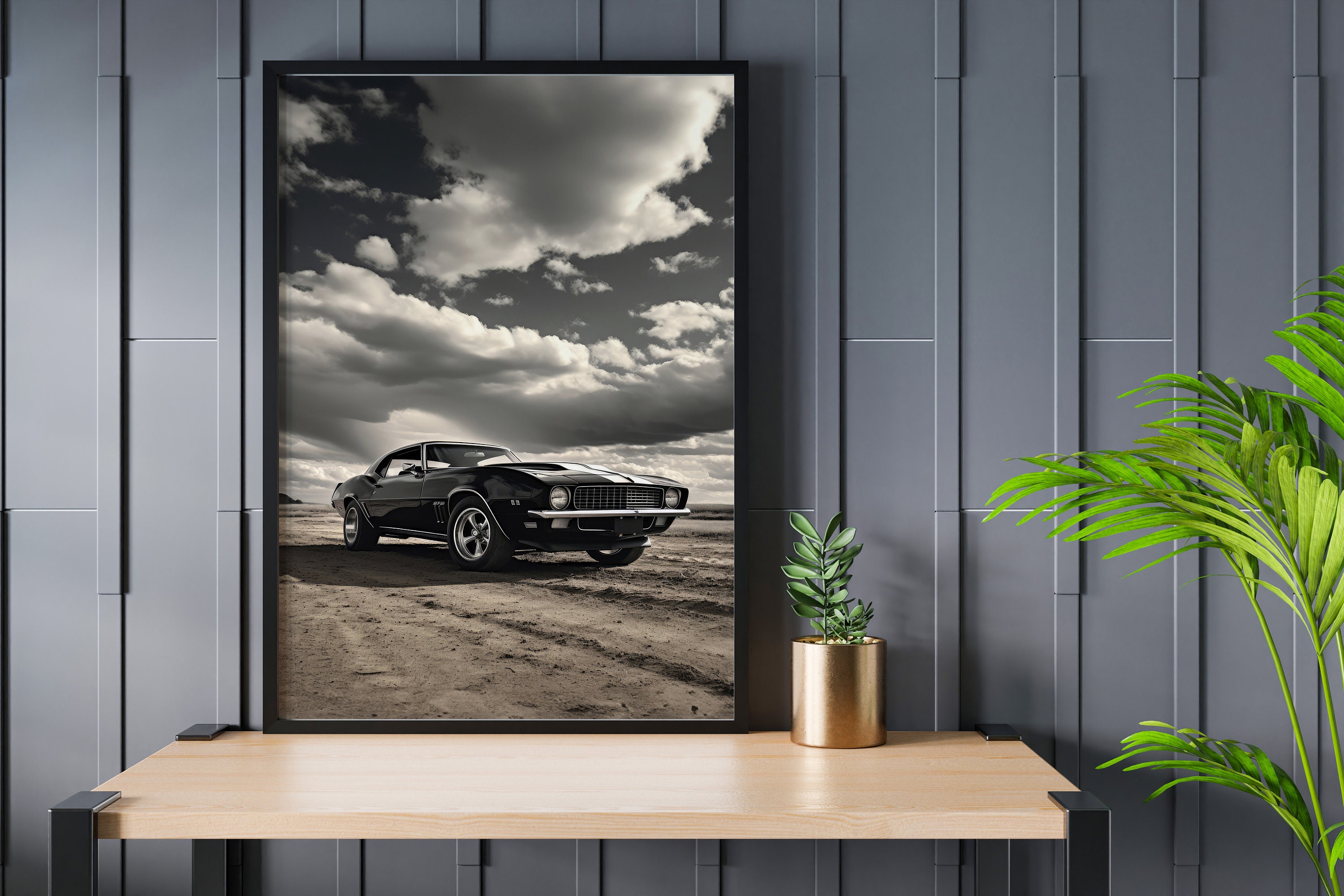 Epic 1970 Chevrolet Camaro Beach Poster Print, Original Car Posters ...
