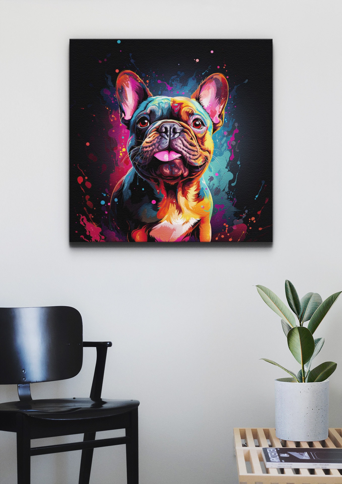 Vibrant French Bulldog Pop Art Print Contemporary Dog Wall - Etsy