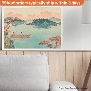Hokusai Ukiyo-e Japanese Woodblock Framed Landscape or Wall Art Poster ...