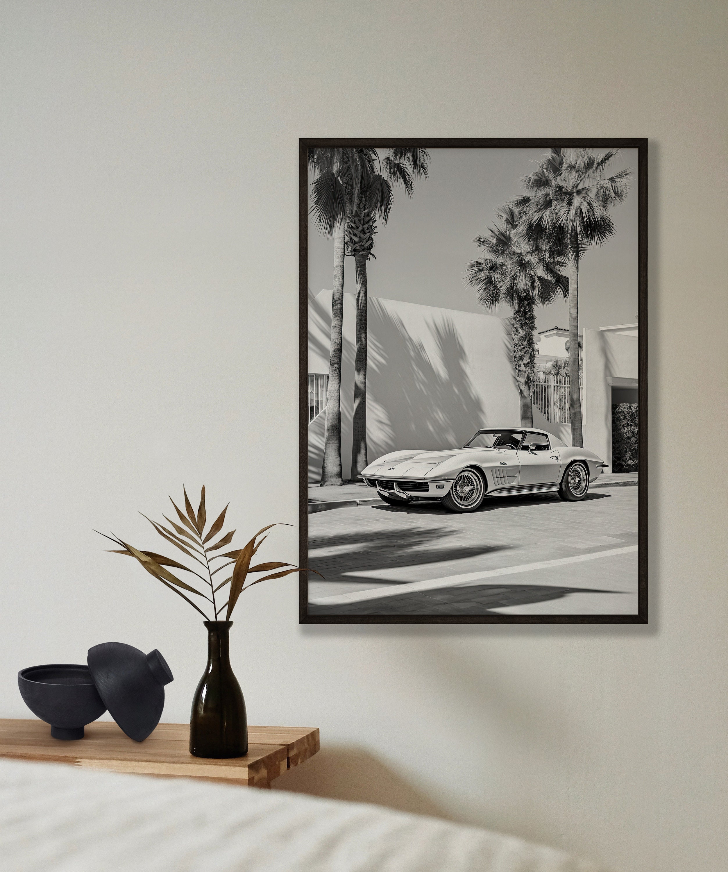Iconic Chevy Corvette C3 Framed Black and White Print Classic - Etsy