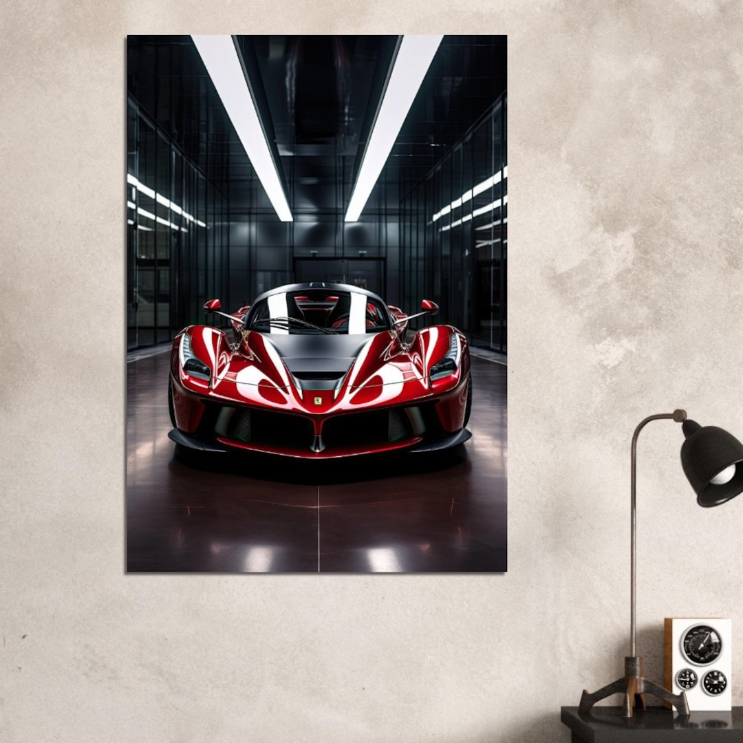 Red Ferrari Laferrari Aperta Poster: Luxury Supercar Wall Art - Etsy