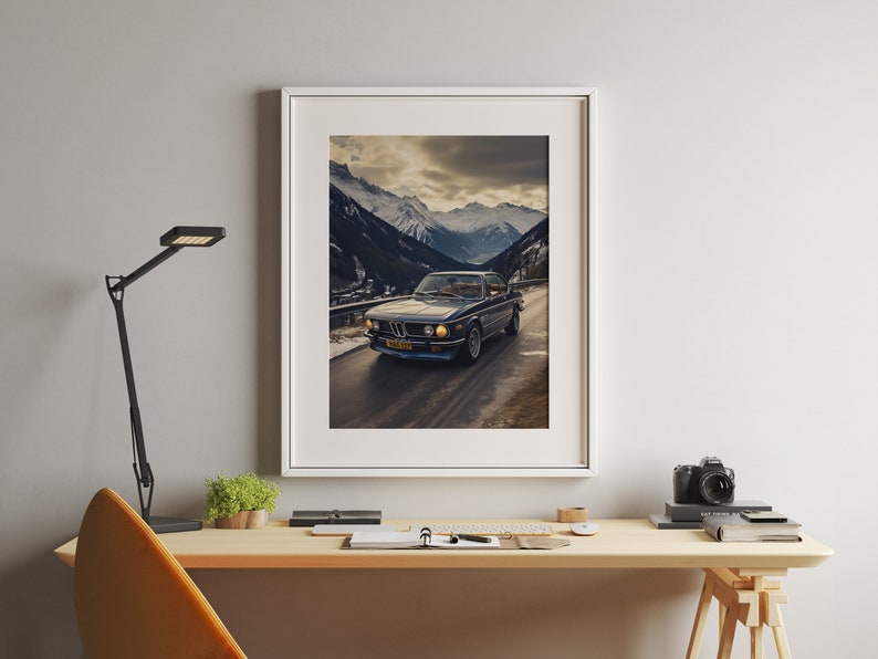 1972 BMW CSL: Stunning Blue Iconic Car Poster Print Classic - Etsy