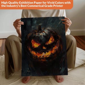 Scary Pumpkin Halloween Poster, Spooky Halloween Home Decor, Halloween ...