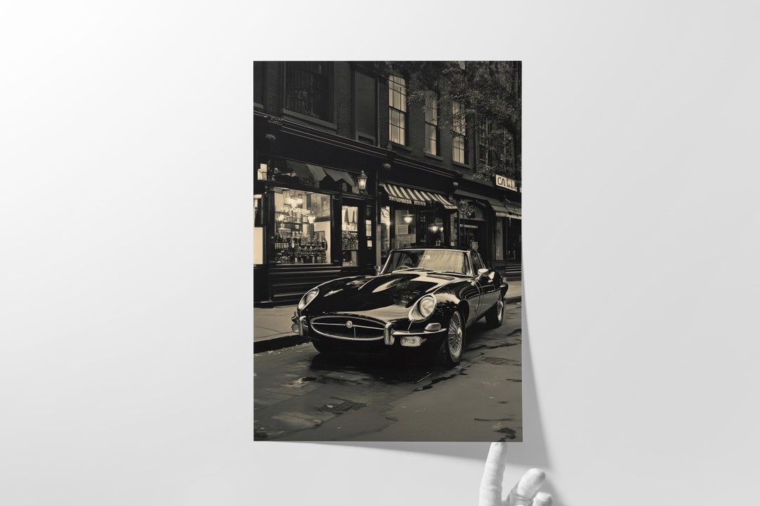 Stunning Jaguar E Type Car Poster, Rare Jaguar Wall Art Gifted Poster ...