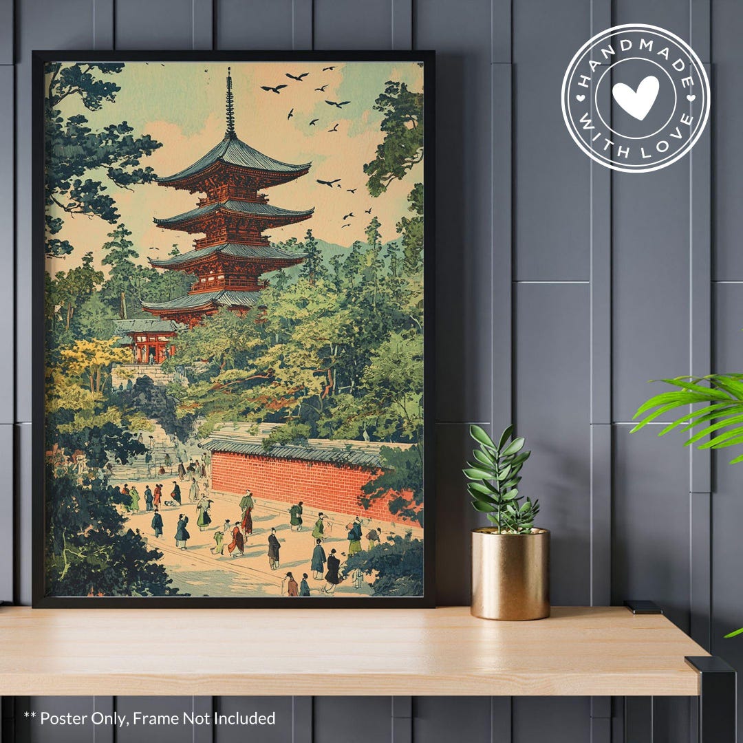 Hokusai Ukiyo-e Japanese Woodblock Landscape Wall Art Landscape Poster ...
