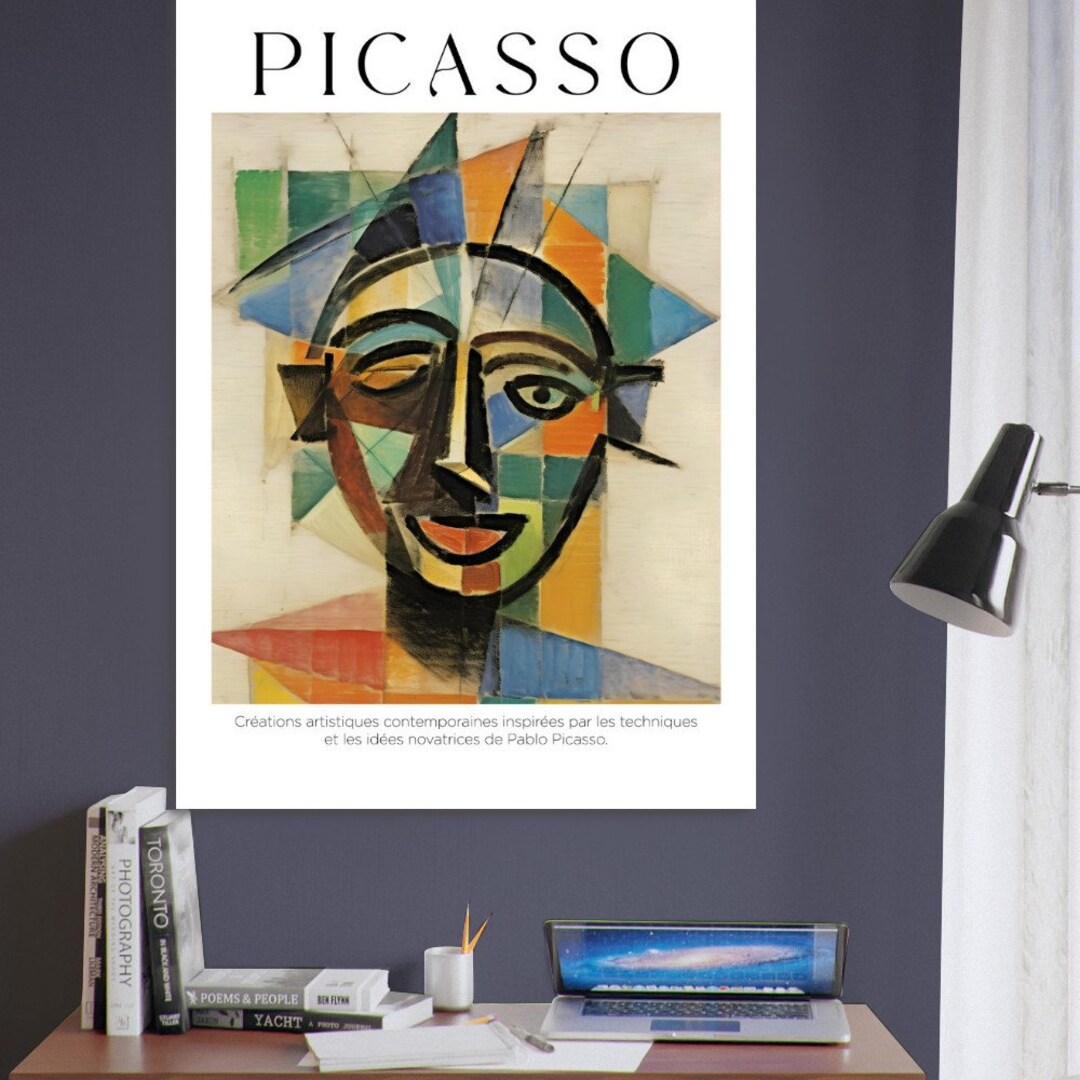 Picasso Cubism Face Exhibition Poster Print Abstract Gallery Wall Art ...