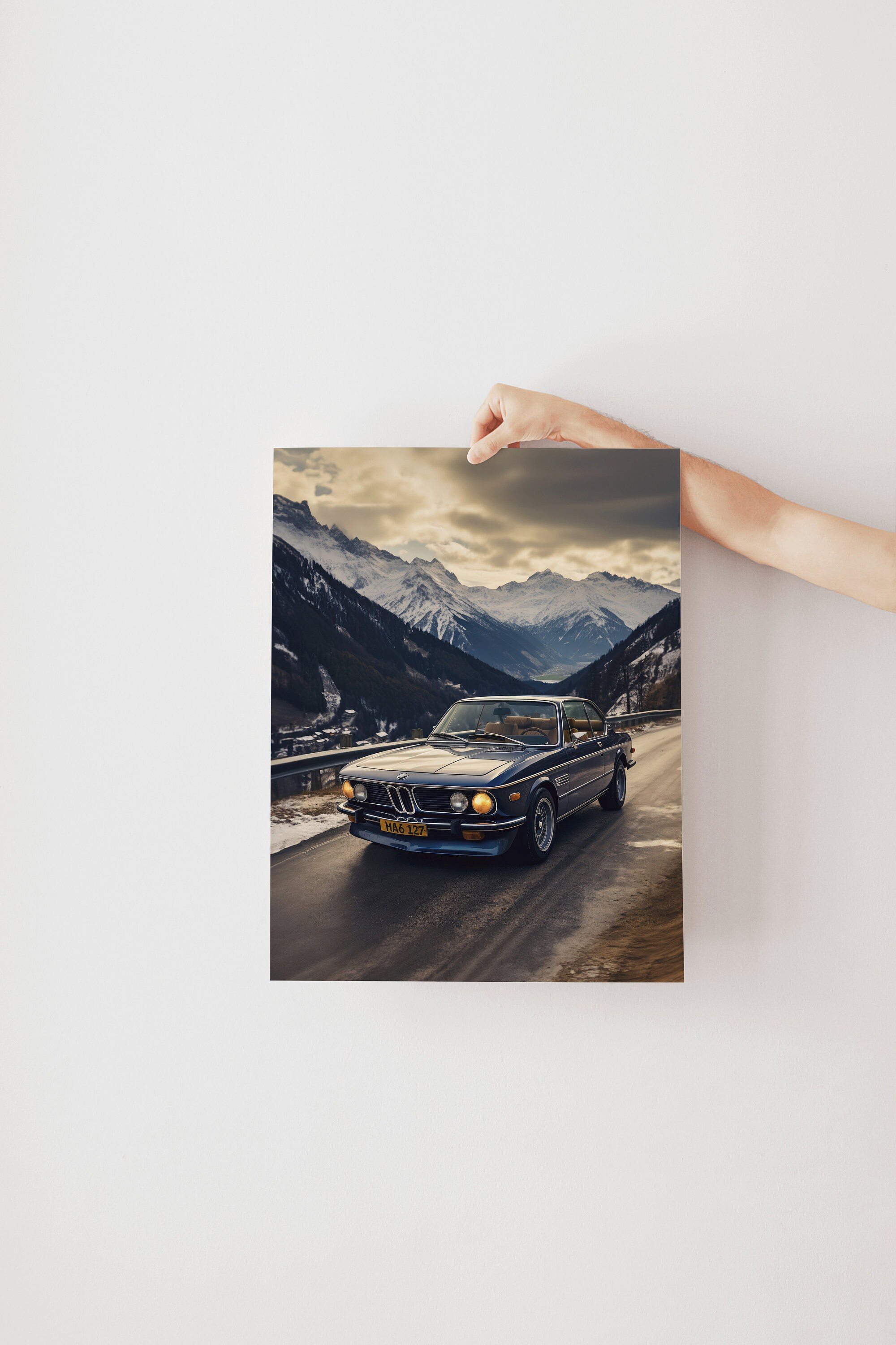 1972 BMW CSL: Stunning Blue Iconic Car Poster Print Classic - Etsy