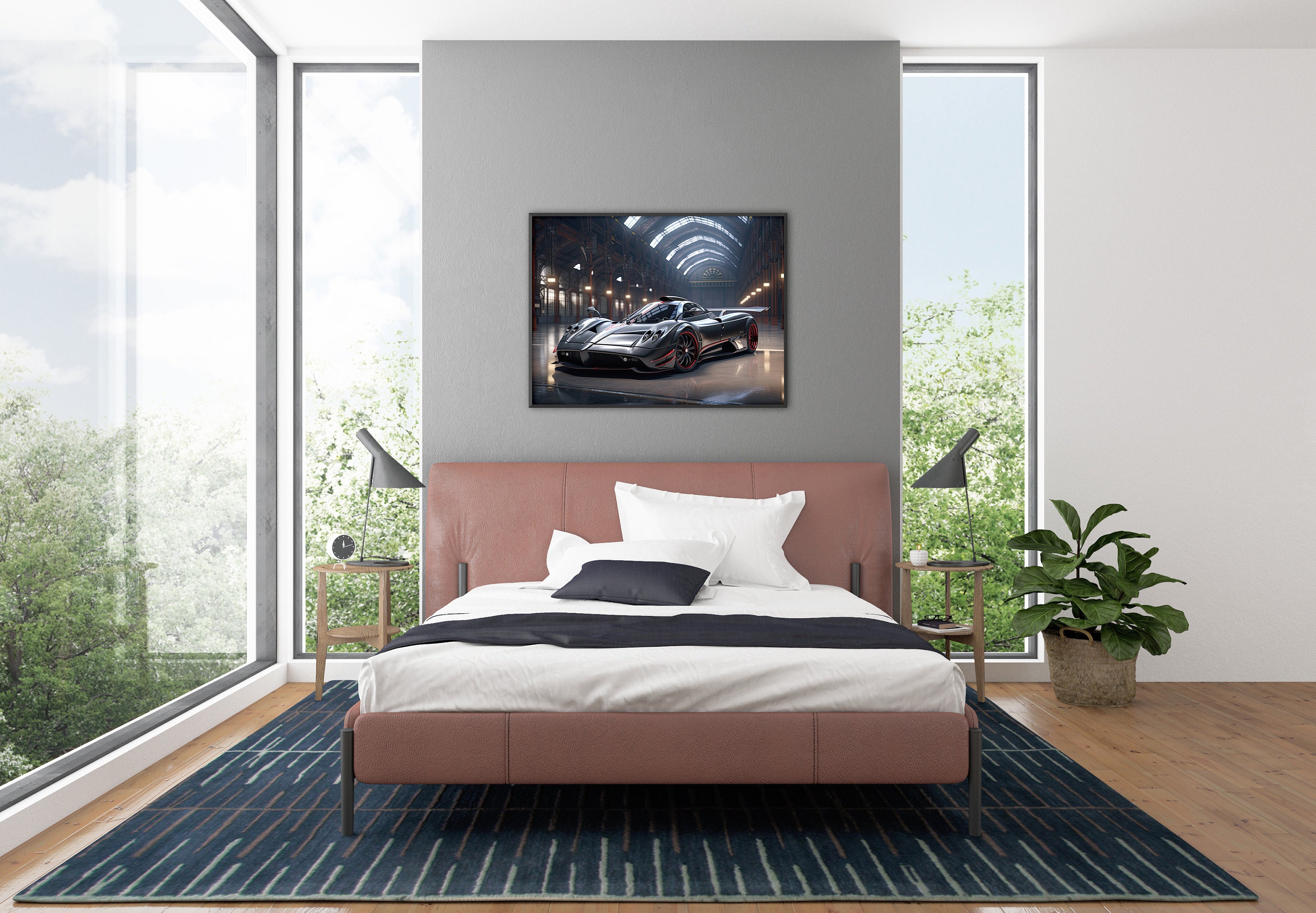 Pagani Huayra Framed Poster: Silver Hypercar Wall Art - Etsy
