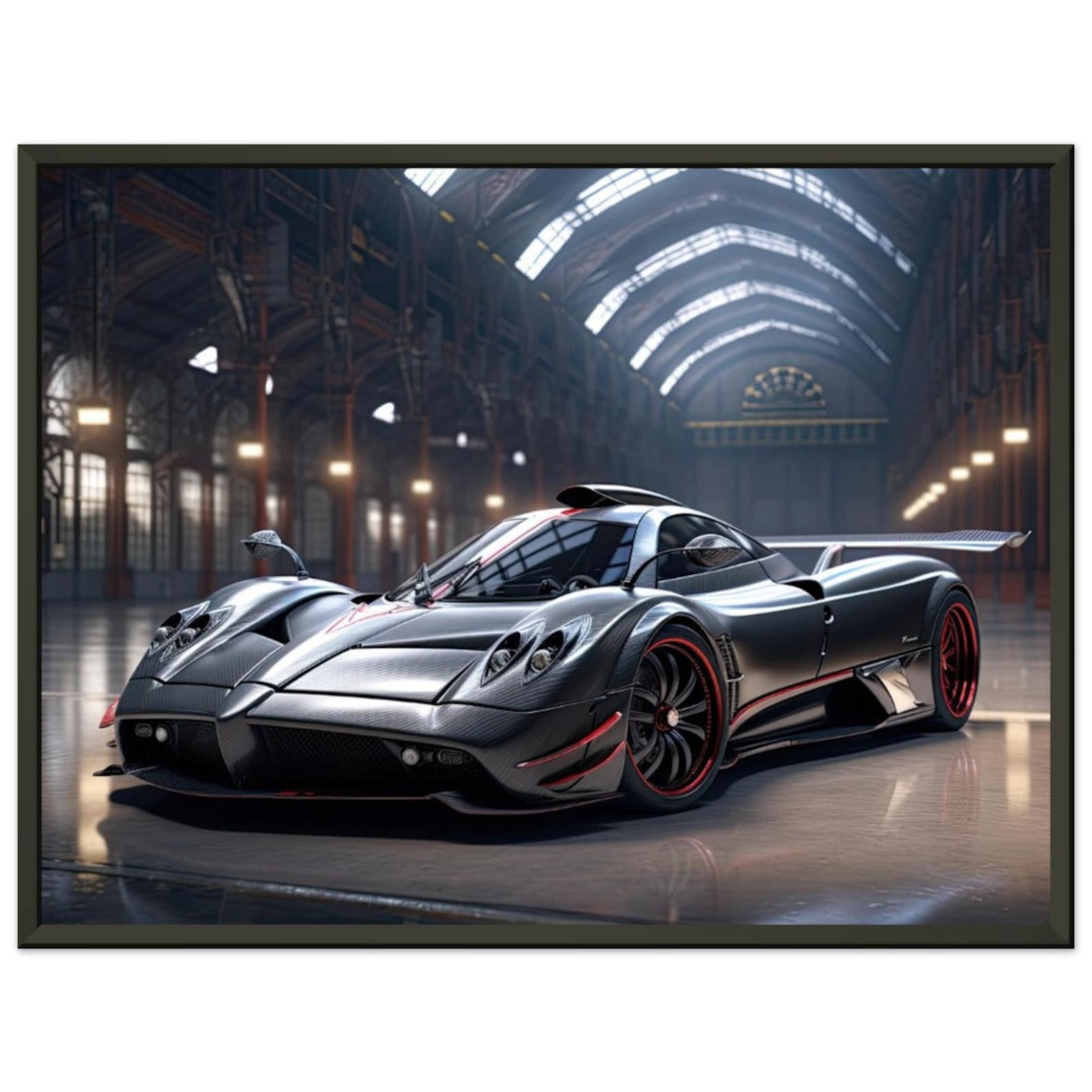 Pagani Huayra Hypercar Wall Art Framed Print Super Car Framed Art ...