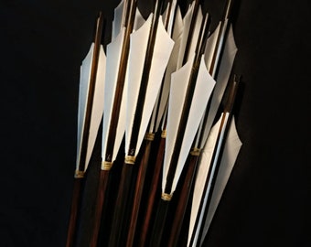 HUNTER ARROW Special Parabolic Maned Traditional Hunter Arrows 12 Piece ...