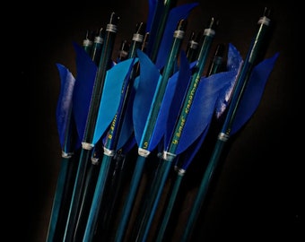 HUNTER ARROW Special Parabolic Maned Traditional Hunter Arrows 12 Piece ...