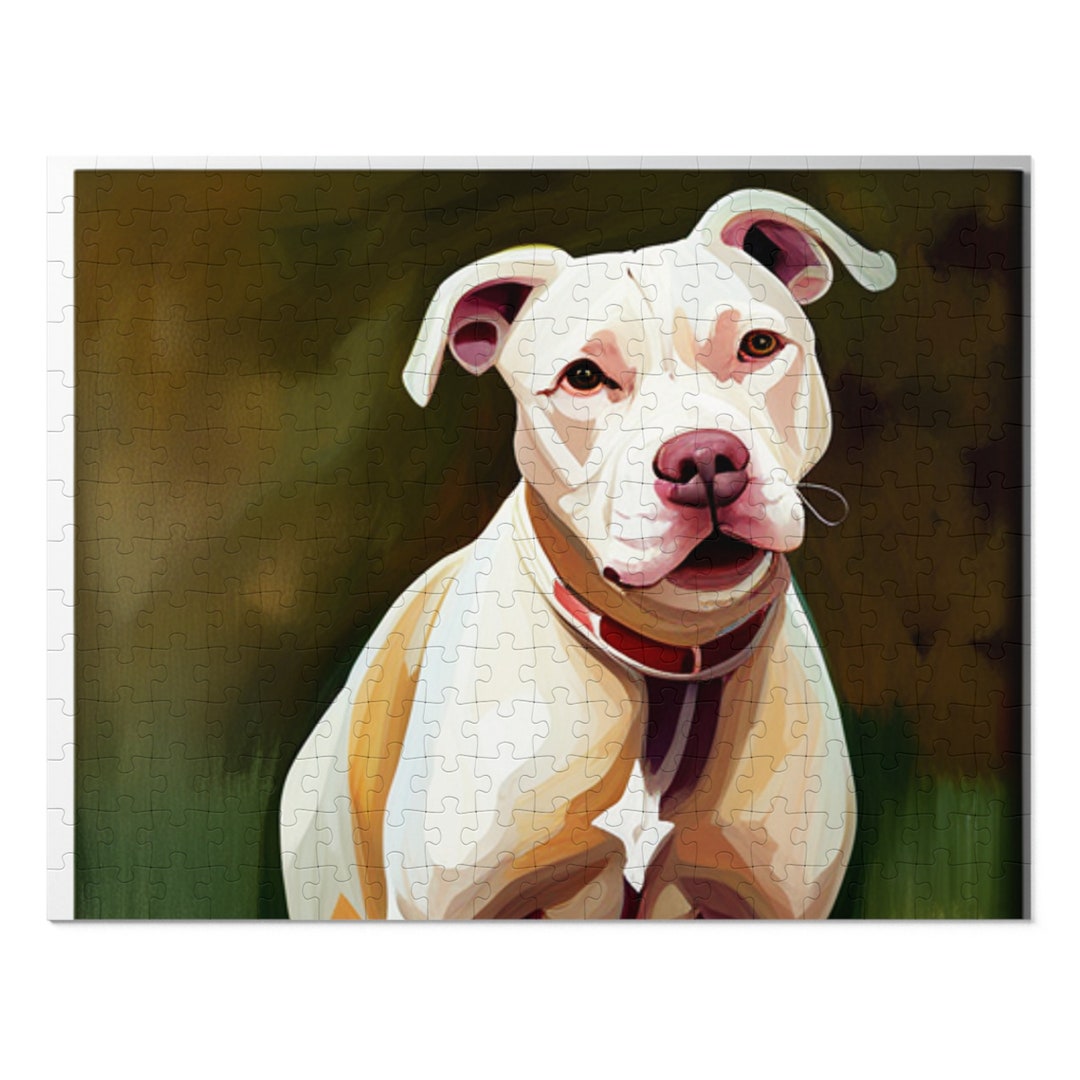 Proud pitty Dog Jigsaw Puzzle - Etsy