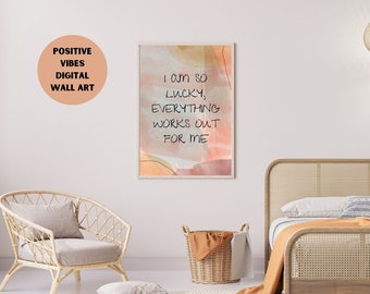 Good Vibes Poster, Positive Vibes Wall Art, Motivational Quote Print ...