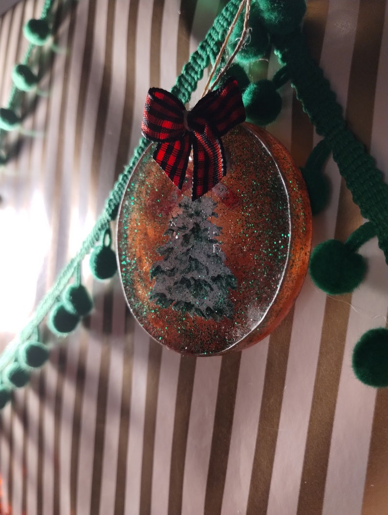 Round Holiday Tree Ornament - Etsy