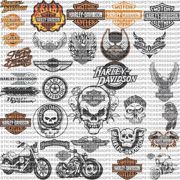 Harley Davidson Stickers - Etsy