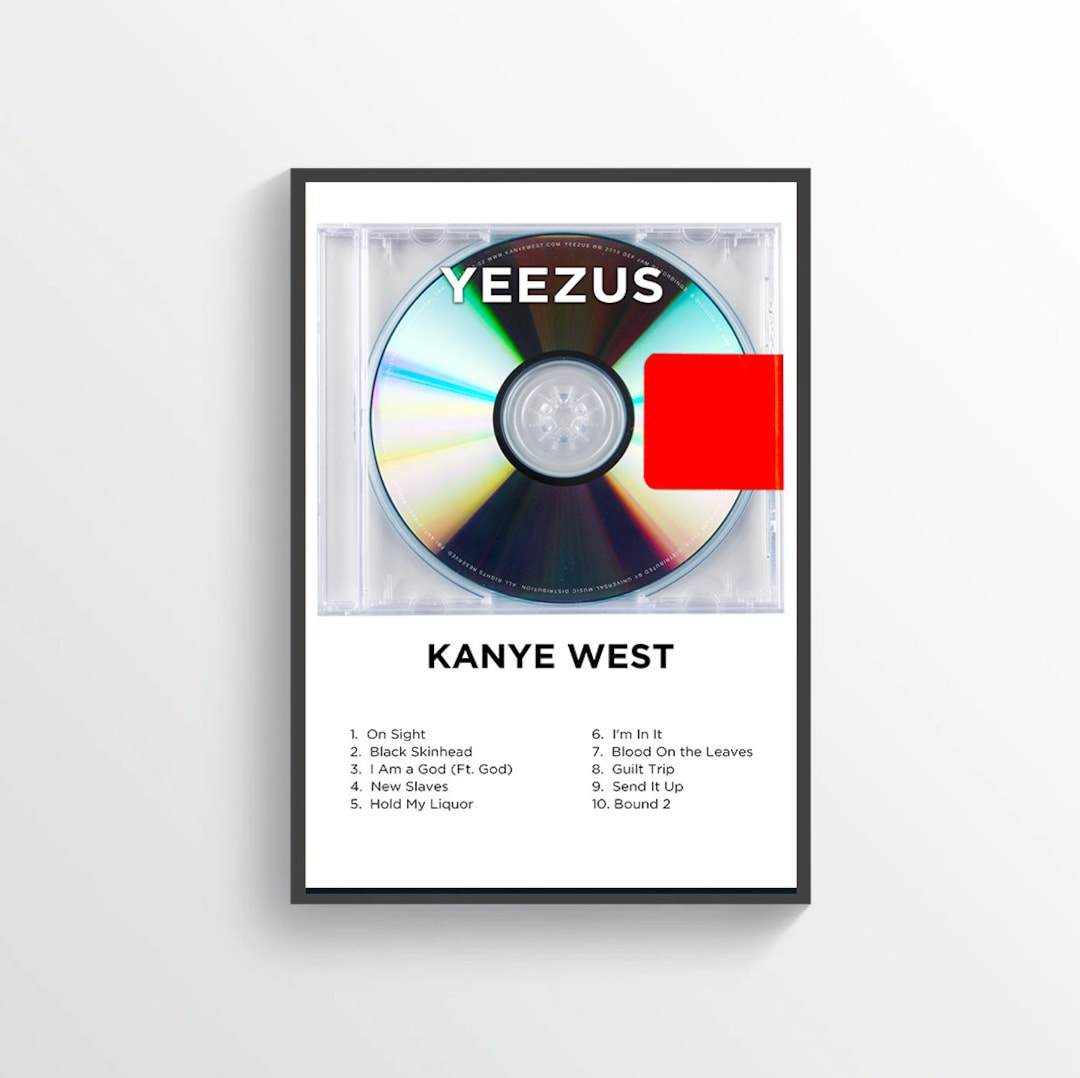 Kanye West Music Poster Yeezus Music Poster Album Poster Album Album