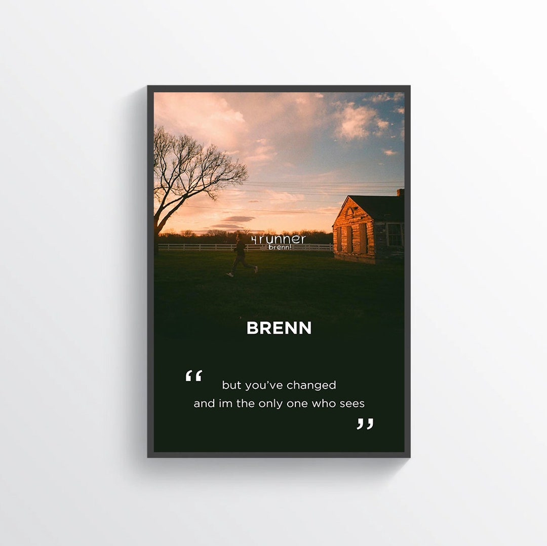 Brenn Music Poster, 4 Runner | Music Poster | Album Poster | Album ...