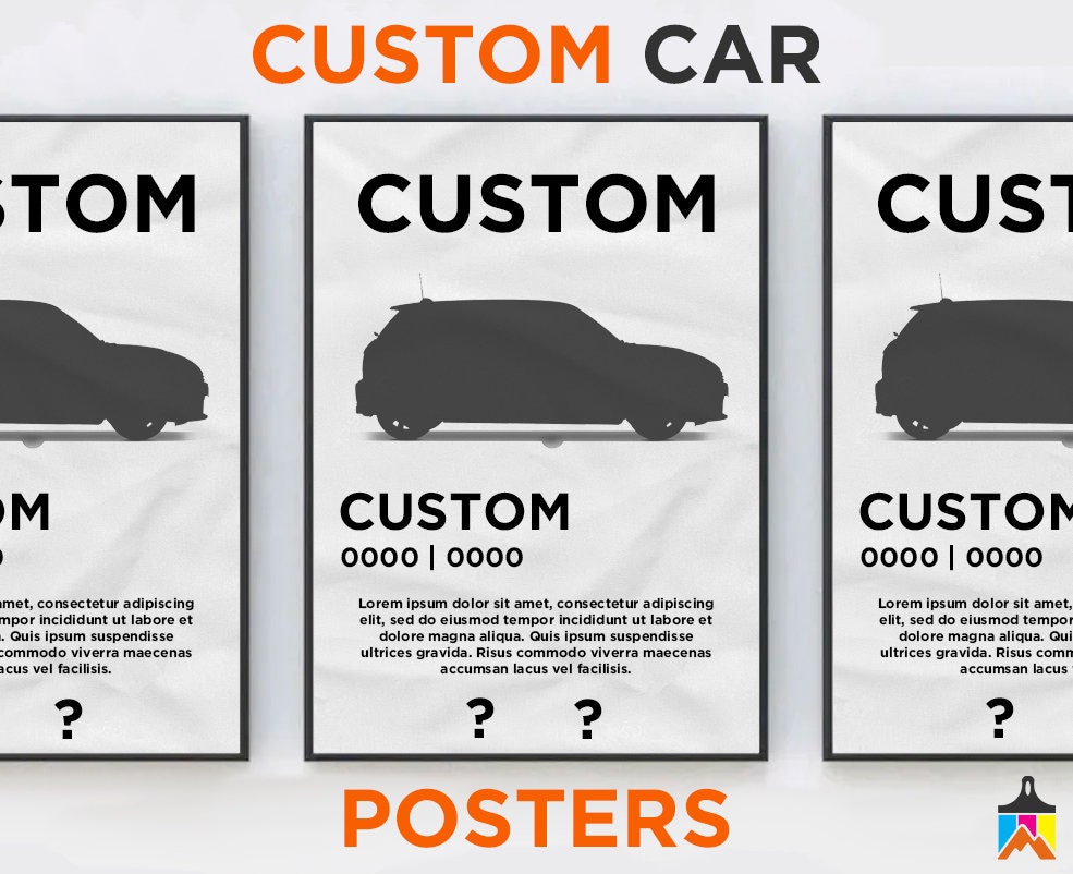Custom Car Posters | Cars | Custom | Car Print - Etsy