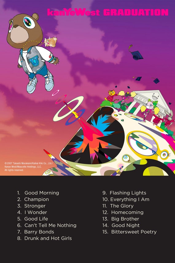Kanye West Graduation Album Cover Kanye West Poster Graduation Album