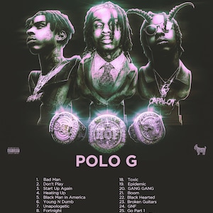 Polo G Music Poster, Hall of Fame 2.0 | Music Poster | Album Poster ...