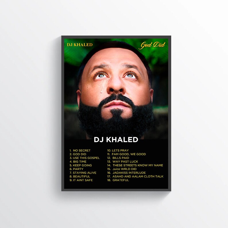 DJ Khaled Music Poster, God Did | Music Poster | Album Poster | Album ...