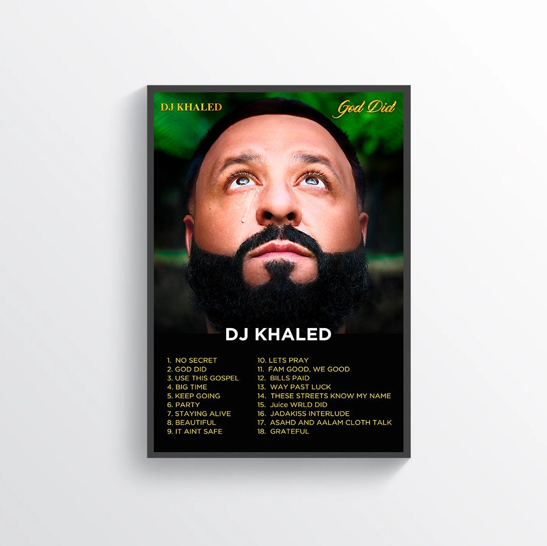 DJ Khaled Music Poster, God Did | Music Poster | Album Poster | Album ...