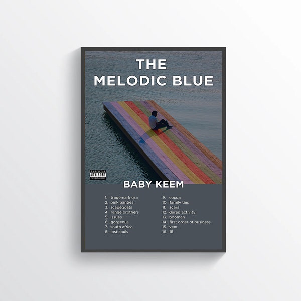 Melodic Blue Poster - Etsy