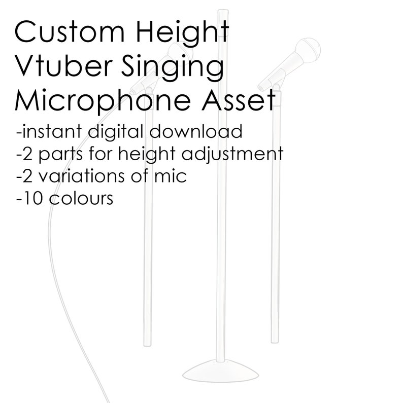 Vtuber Adjustable Standing Microphone Asset for Singing - Etsy