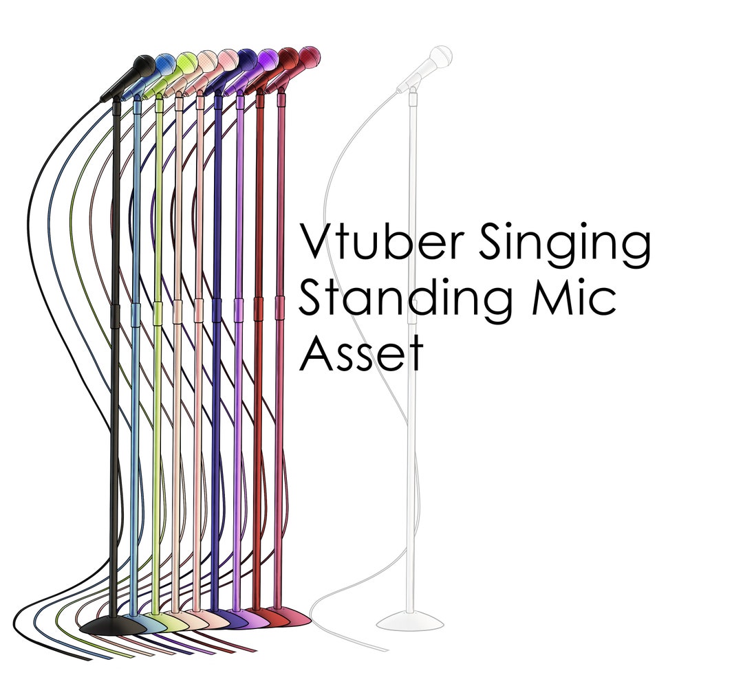 Vtuber Adjustable Standing Microphone Asset for Singing - Etsy