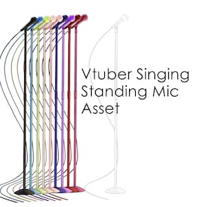 Vtuber Adjustable Standing Microphone Asset for Singing - Etsy