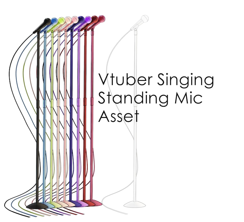 Vtuber Adjustable Standing Microphone Asset for Singing - Etsy