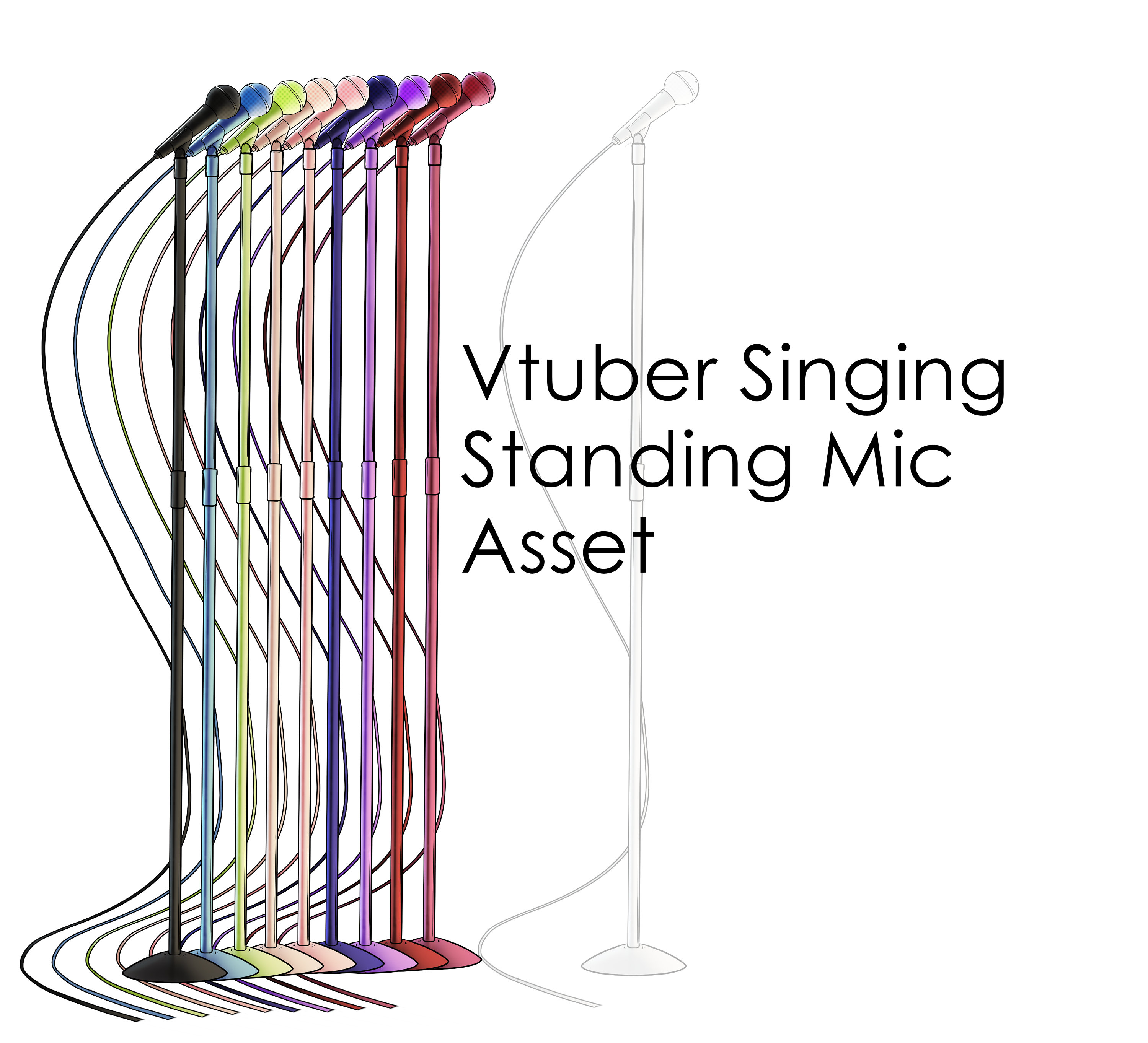Vtuber Adjustable Standing Microphone Asset for Singing - Etsy