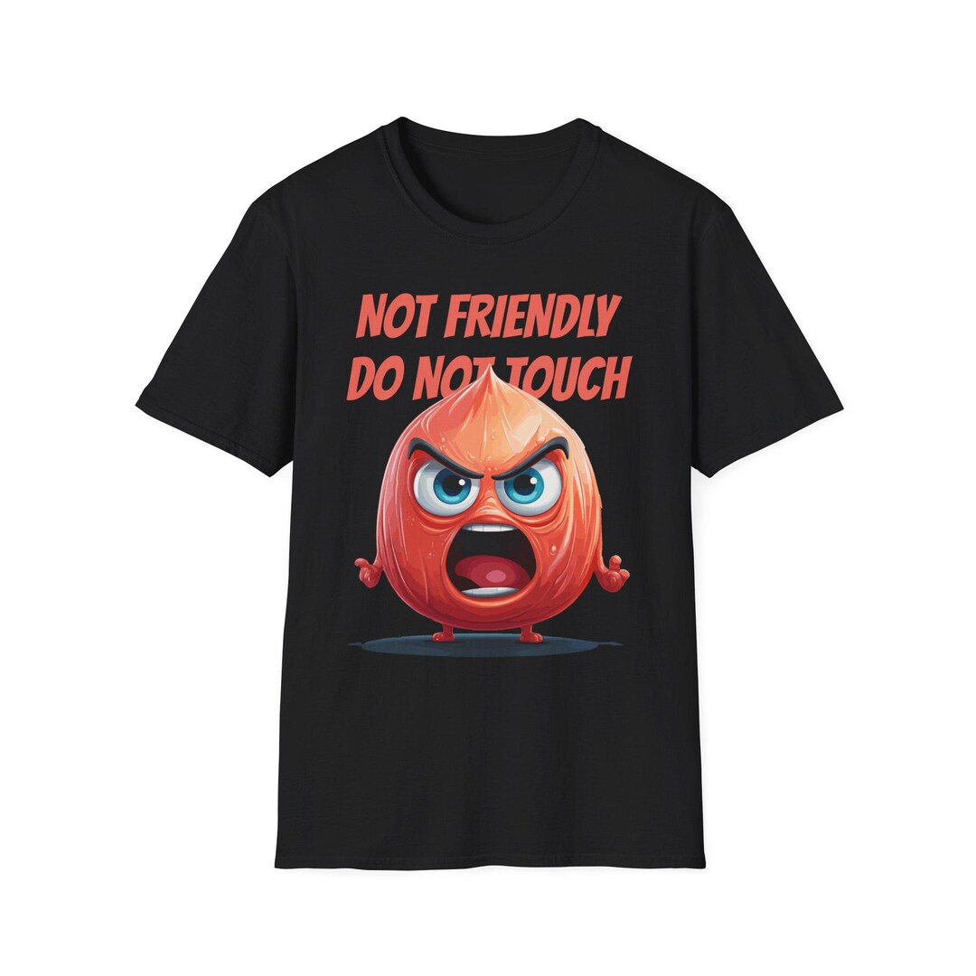 Warning Not Friendly Do Not Touch Unisex Softstyle T-shirt, Sassy Cat ...