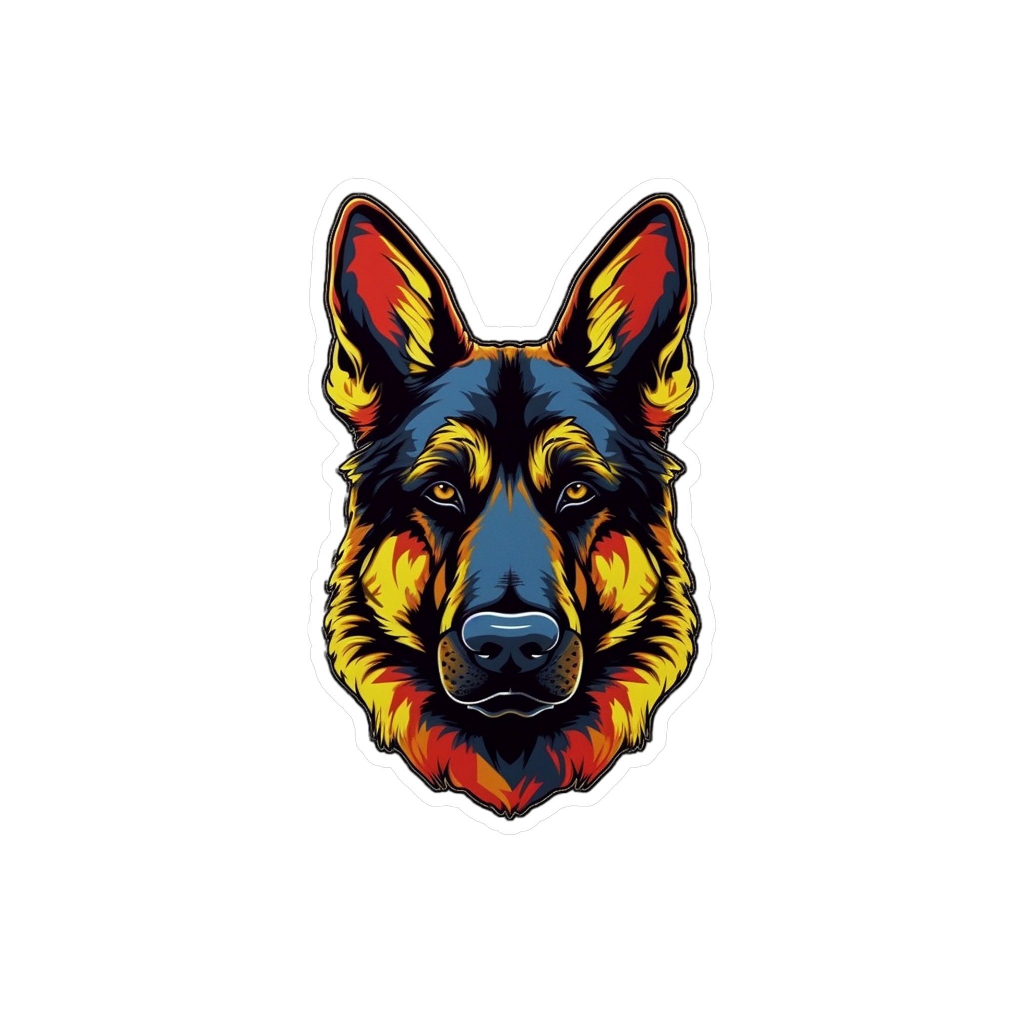 Colorful German Shepherd Vinyl Decals, GSD, IPO, Schutzhund, Cute, Gift ...