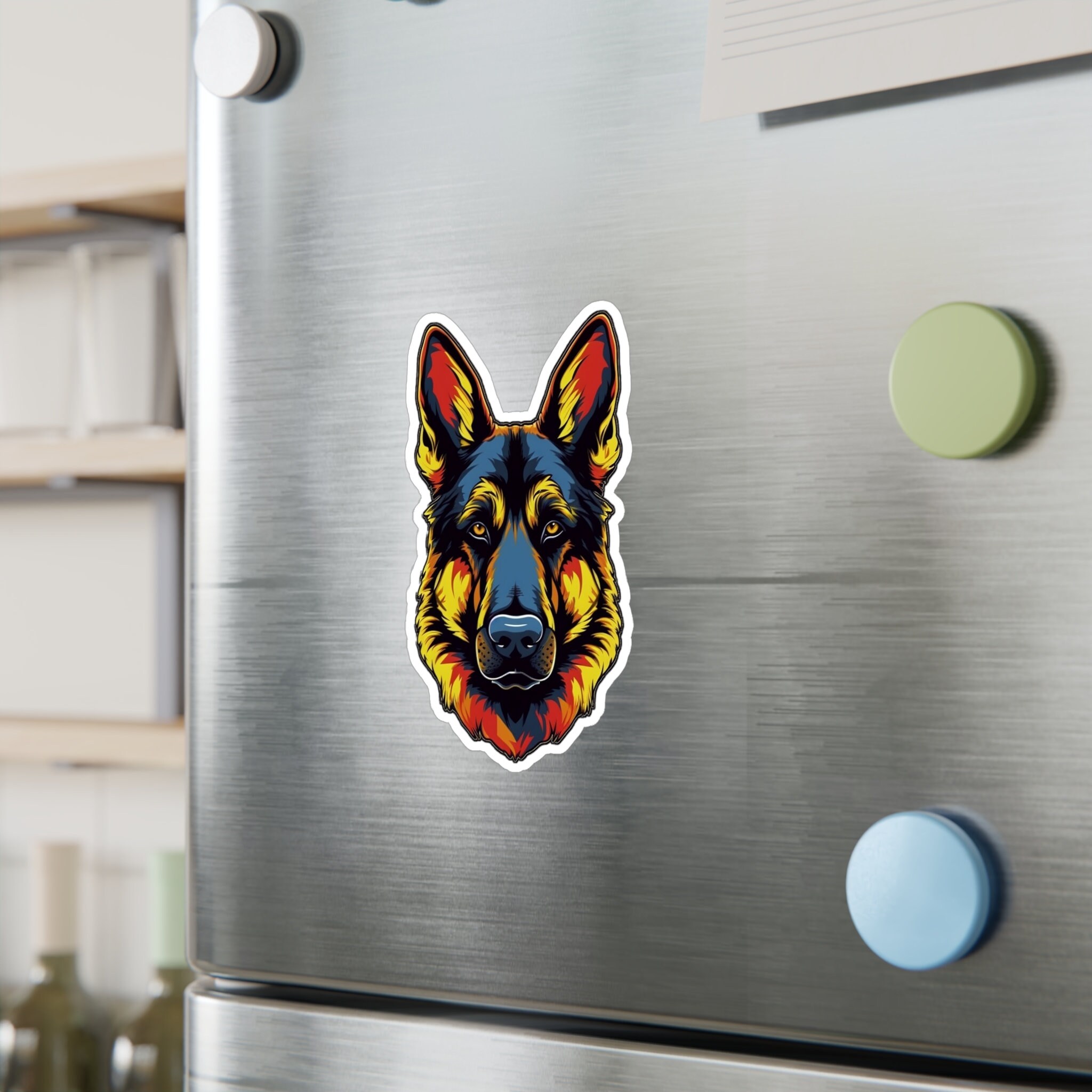 Colorful German Shepherd Vinyl Decals, GSD, IPO, Schutzhund, Cute, Gift ...