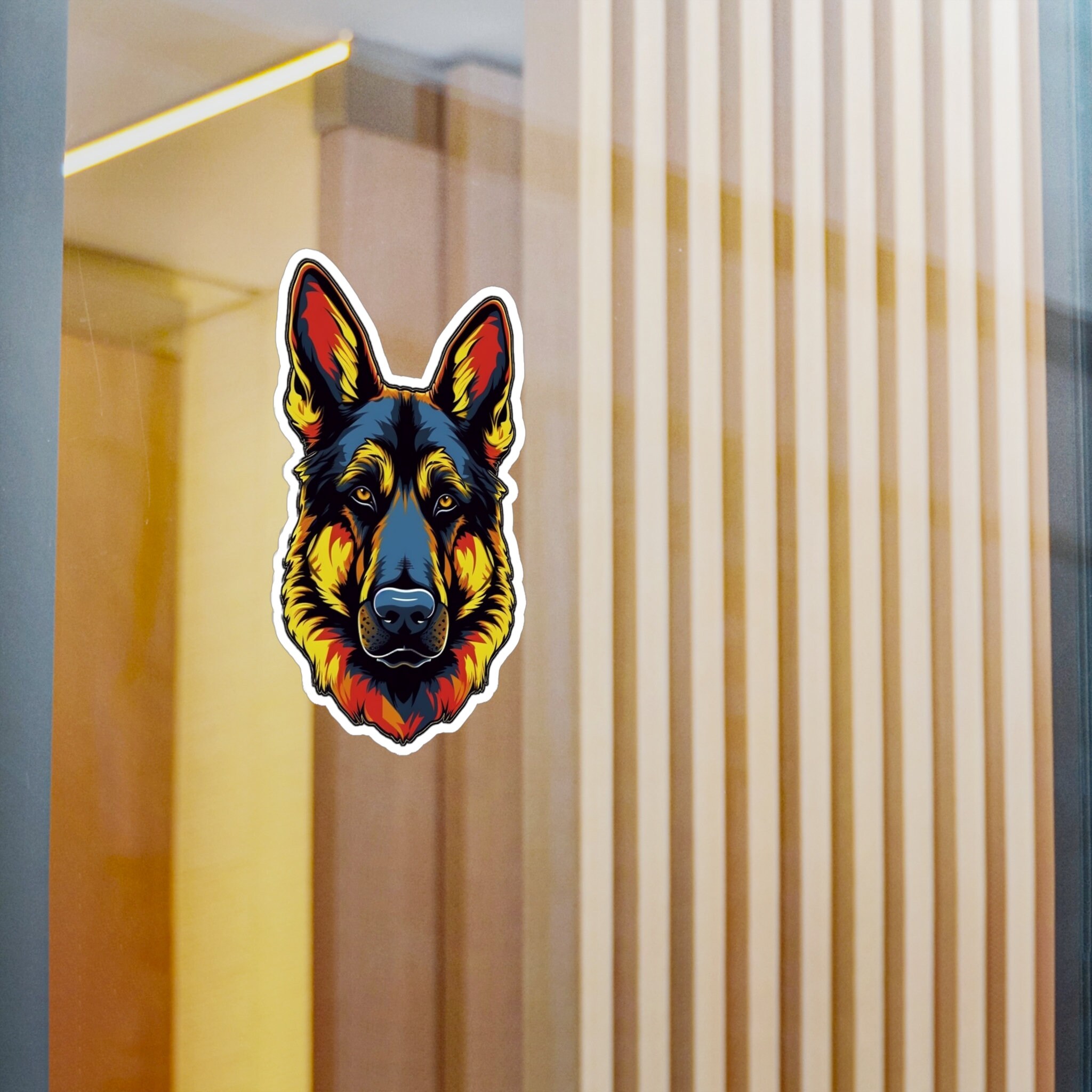 Colorful German Shepherd Vinyl Decals, GSD, IPO, Schutzhund, Cute, Gift ...