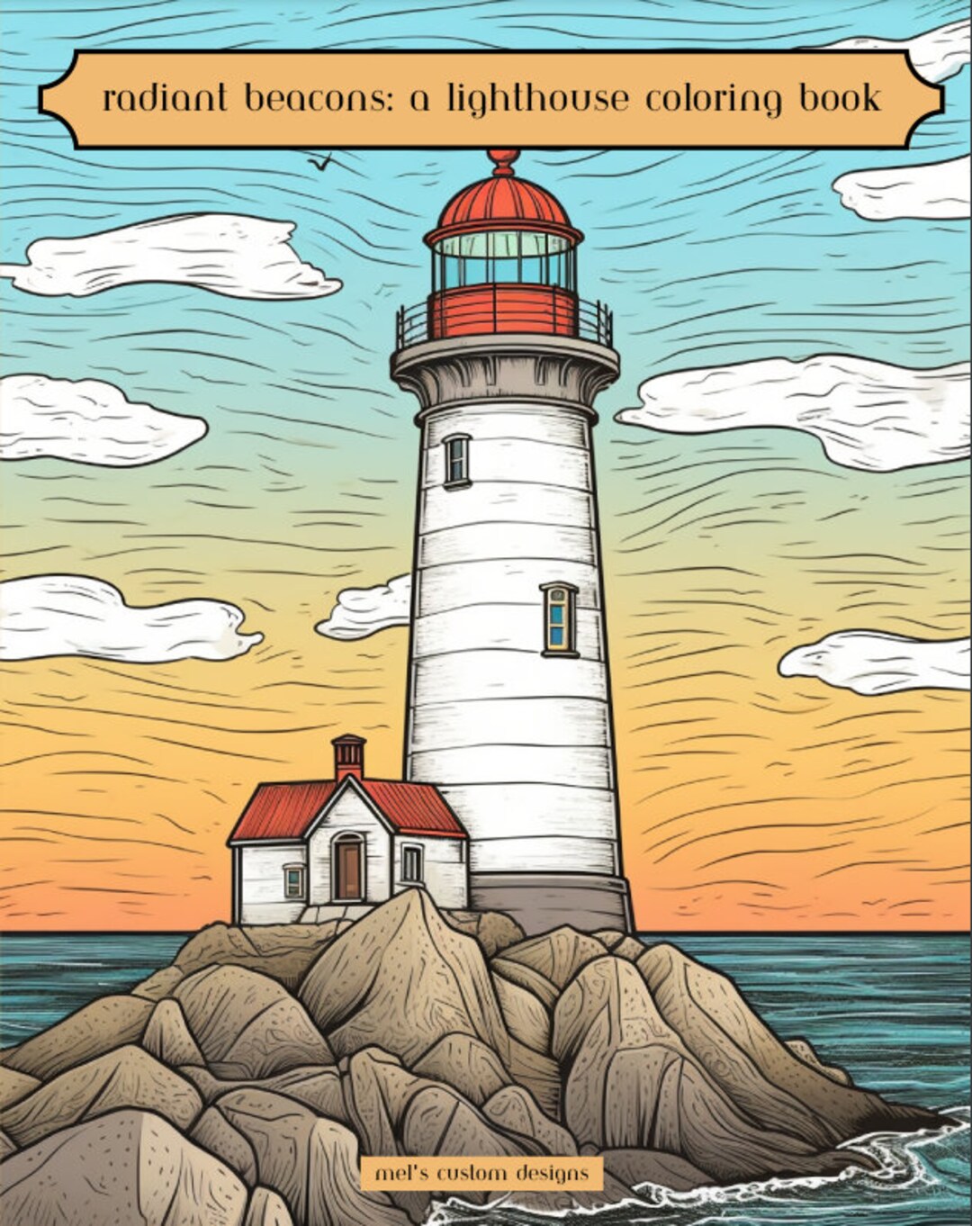 Radiant Beacons: A Lighthouse Coloring Book DIGITAL DOWNLOAD PDF - Etsy