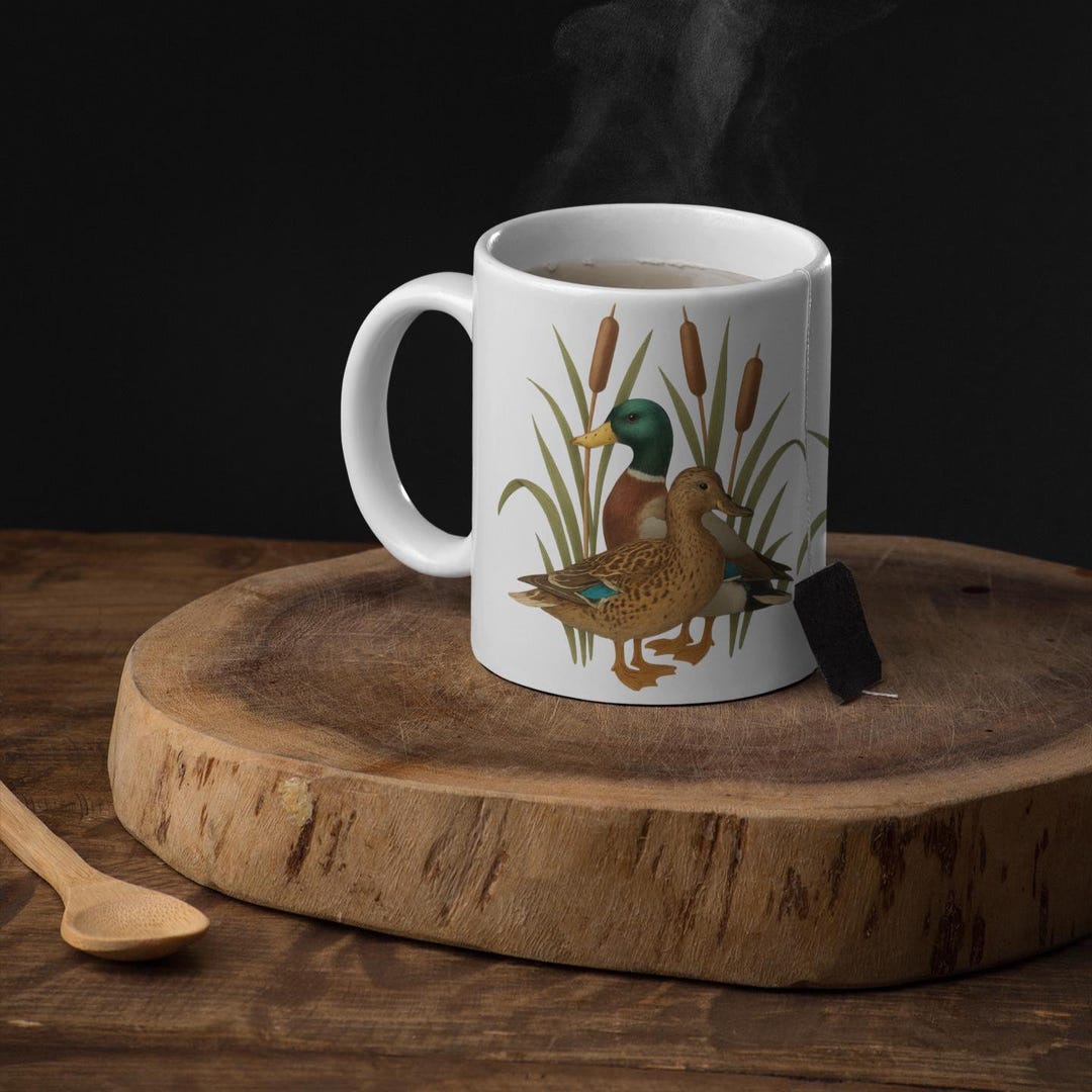Mallard Duck Coffee Mug: Rustic Hunting Cabin Decor, Nature Lover Gift ...
