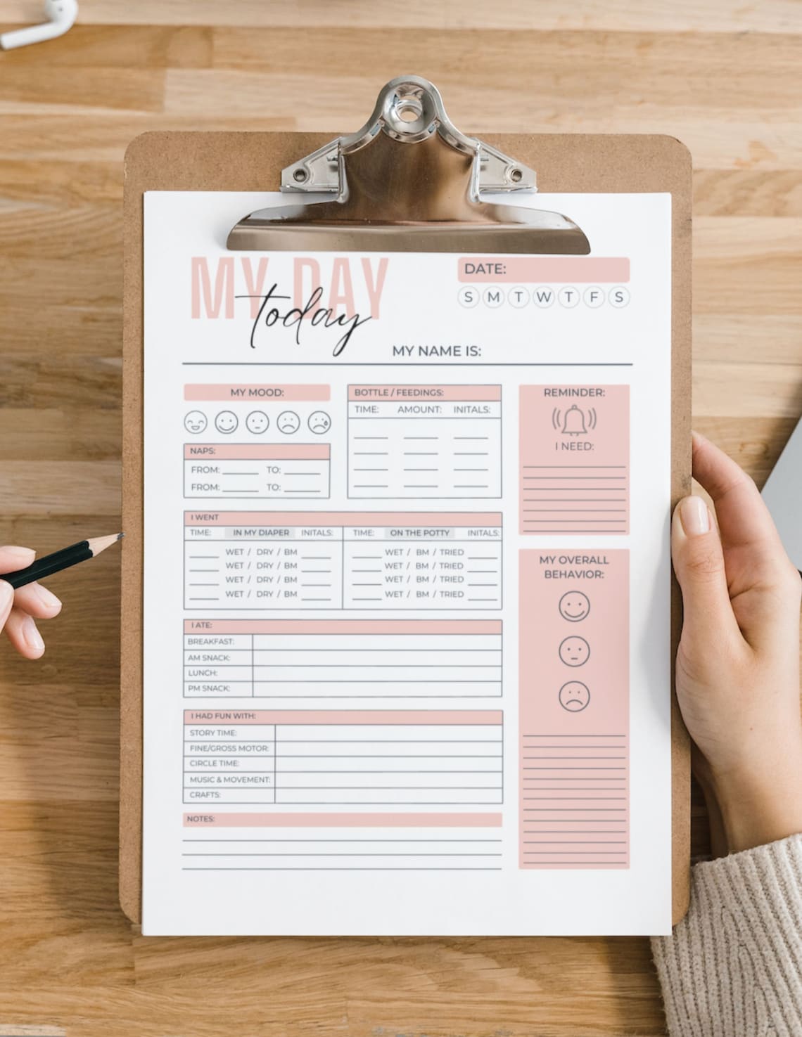 Infant Log | Toddler Daily Log | Day Sheet | My Day Sheet | Daycare ...