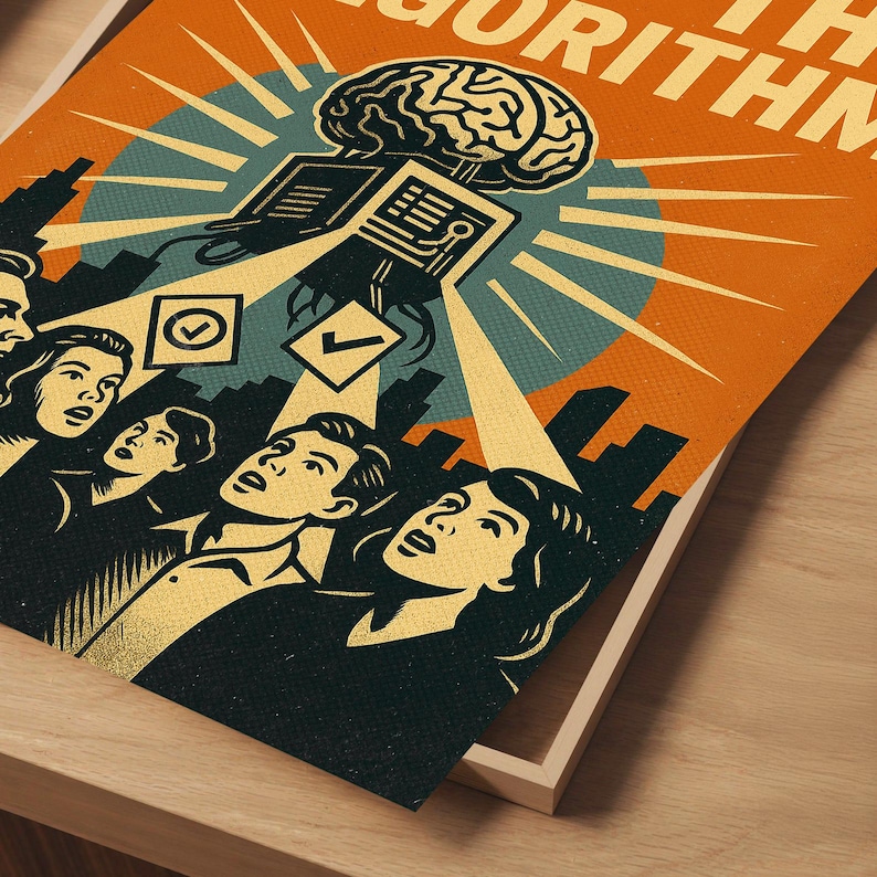 Retro Obey Propaganda Poster: Mid-century Social Commentary Wall Art - Etsy