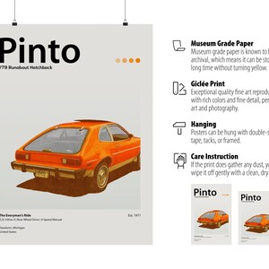 1979 Ford Pinto Poster – Vintage 70s Car Wall Art, Retro Auto Print - Etsy