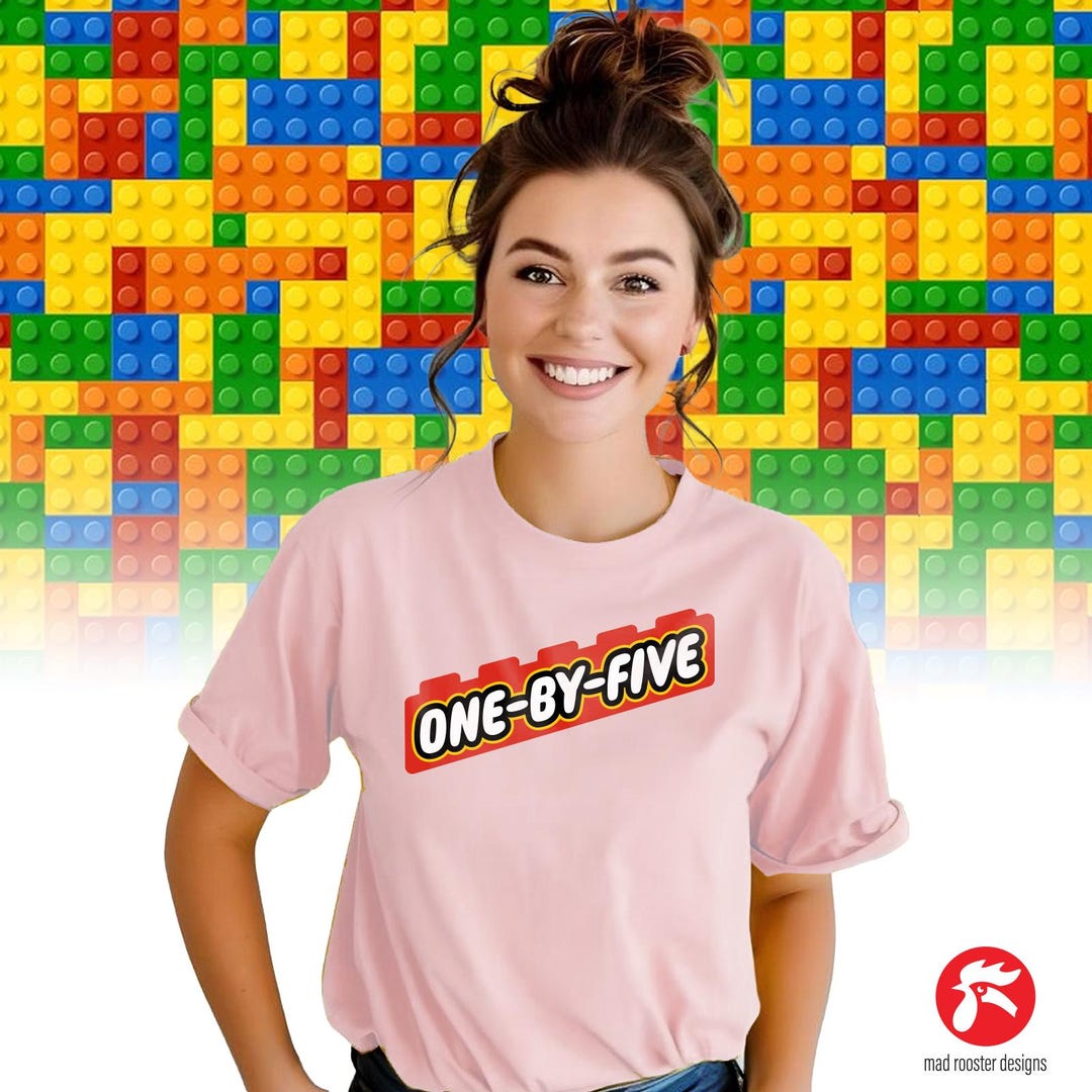 One-by-five Building Block Brick T-shirt - Etsy
